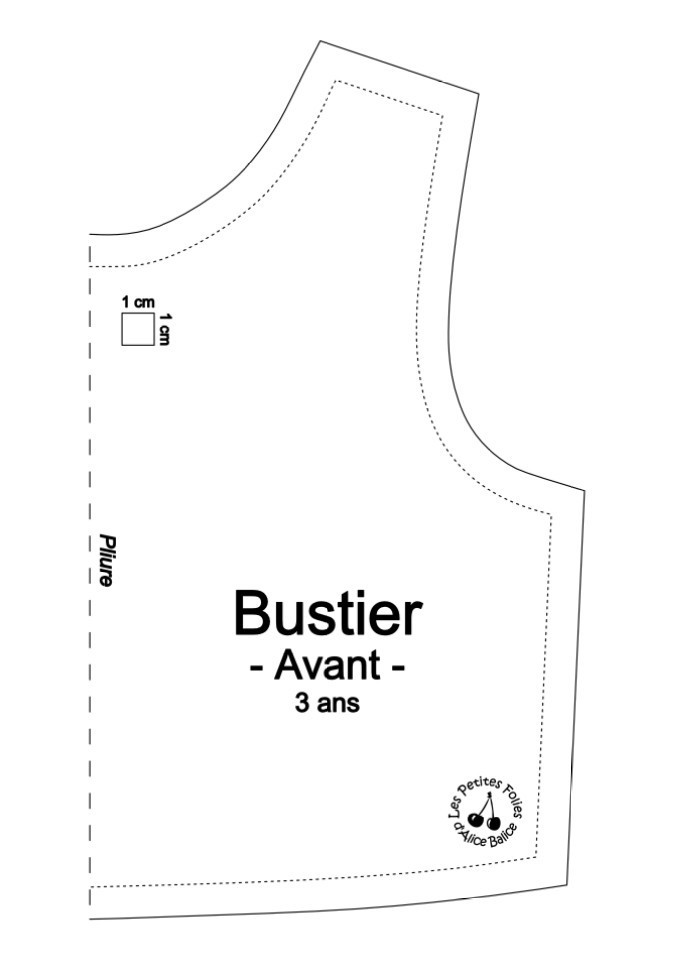 Patron de mon bustier de robe enfant - Alice Balice - couture et DIY ...